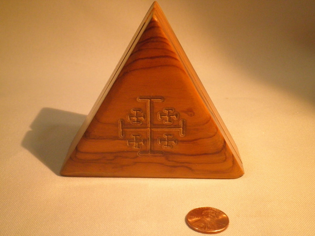 Jerusalem Hebrew Triangle Wooden Trinket Box - Made in Palestine - Etsy