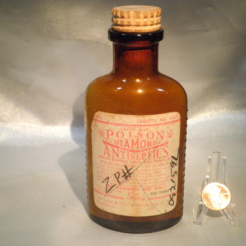 Rare Vintage Poison Bottles - Etsy