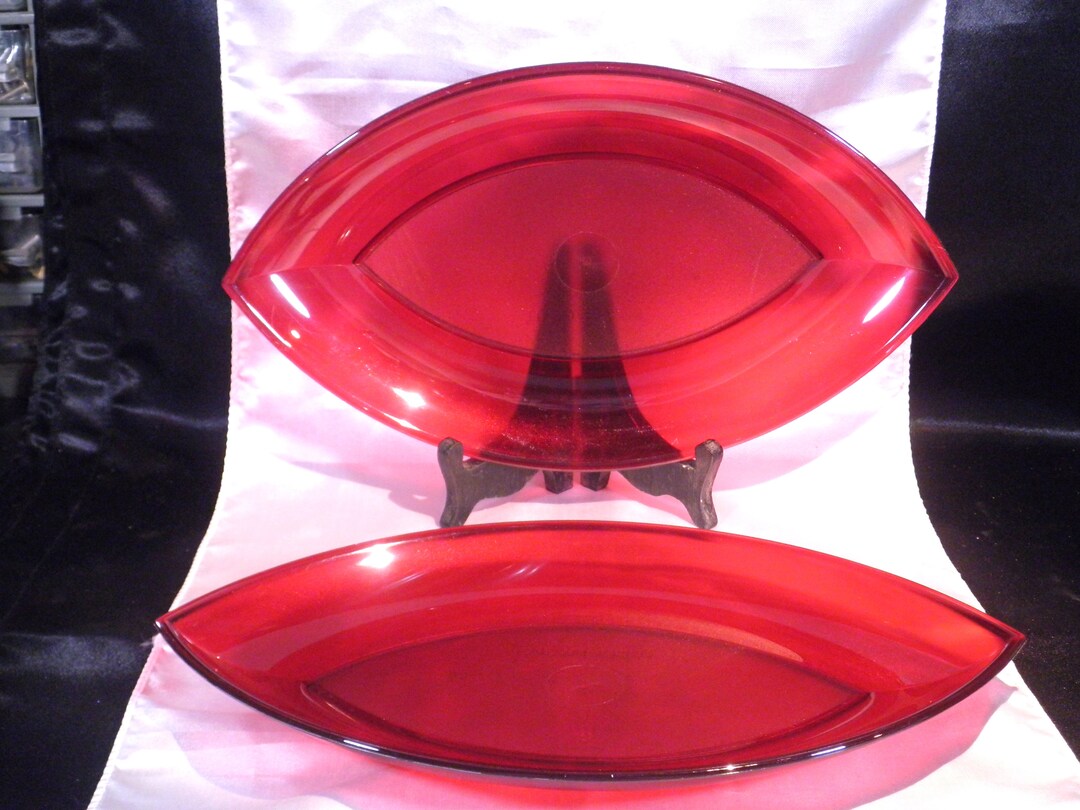 TUPPERWARE Acrylic 5358 Party Trays - New Old Stock - Etsy