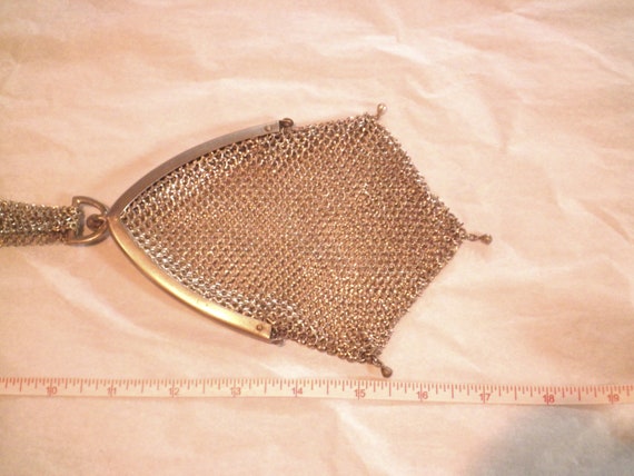 1920s German Silver-Mesh Dance Bag With Mesh Strap an… - Gem