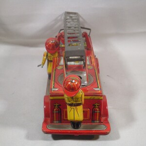 Vintage 1950's Tin Toy Fire Engine W/ringing Bell Japan - Etsy