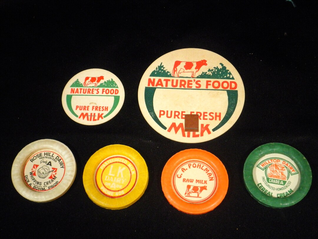 Vintage Milk Bottle Caps Various Sizes Selection Group - Etsy