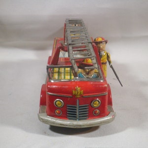 Vintage 1950's Tin Toy Fire Engine W/ringing Bell Japan - Etsy