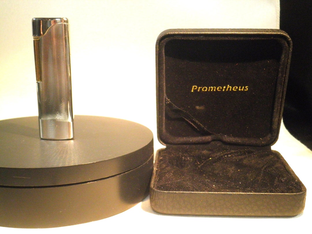 Vintage Prometheus KGM Cigarette Lighter - Silver and Gold Plating ...