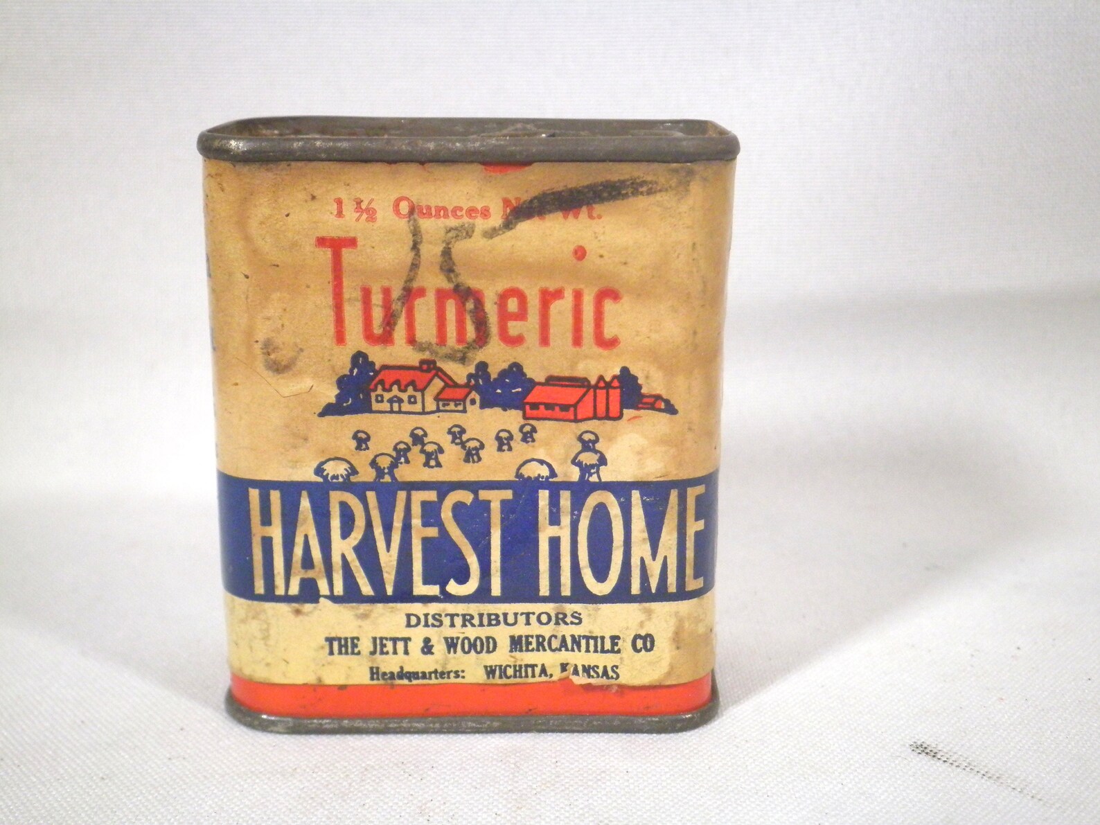 Vintage 1930's Harvest Home Turmeric Tin Can - Jett & Wood Mercantile ...