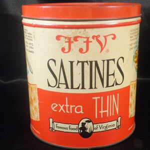 Vintage FFV Southern Biscuit Company Saltines Tin Can - Etsy