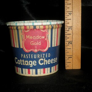 Vintage Meadow Gold Cottage Cheese Container With Tin Lid - Etsy