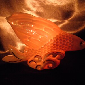 1950's Retro Fish TV Lamp With Mother of Pearl Finish - WORKS - Etsy