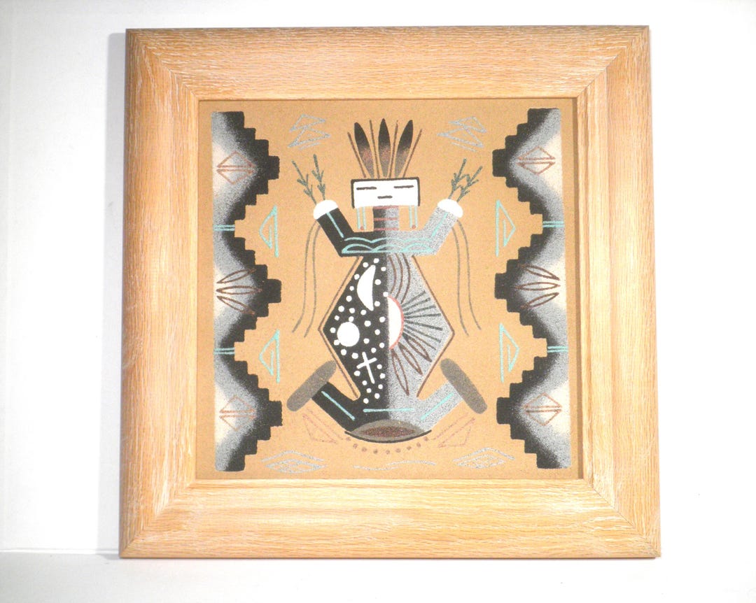 Navajo Sand Art Father Sky & Mother Earth by Theresa Frank - Etsy