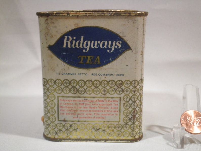 Vintage Ridgeway Tea 4 Oz Tin Can - Mostly Full - Etsy