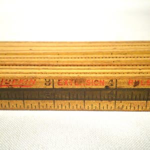 Vintage Lufkin Folding Extension Rule Wooden Measuring Ruler - Etsy