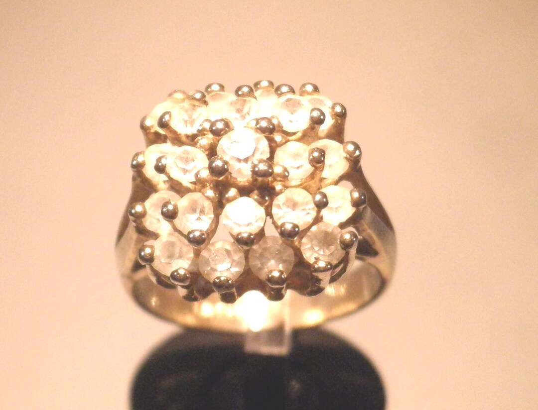 Vintage UNCAS Sterling Silver Women's Ring With Clear Rhinestones ...