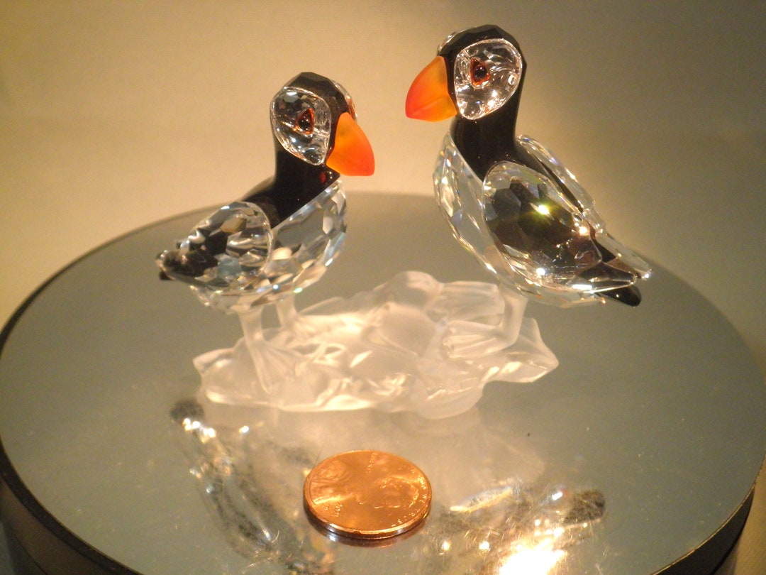 Swarovski Crystal Puffins Figurine - Etsy