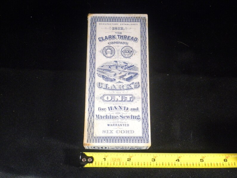 Vintage Clark Thread Co. Thread Spool Box - Etsy