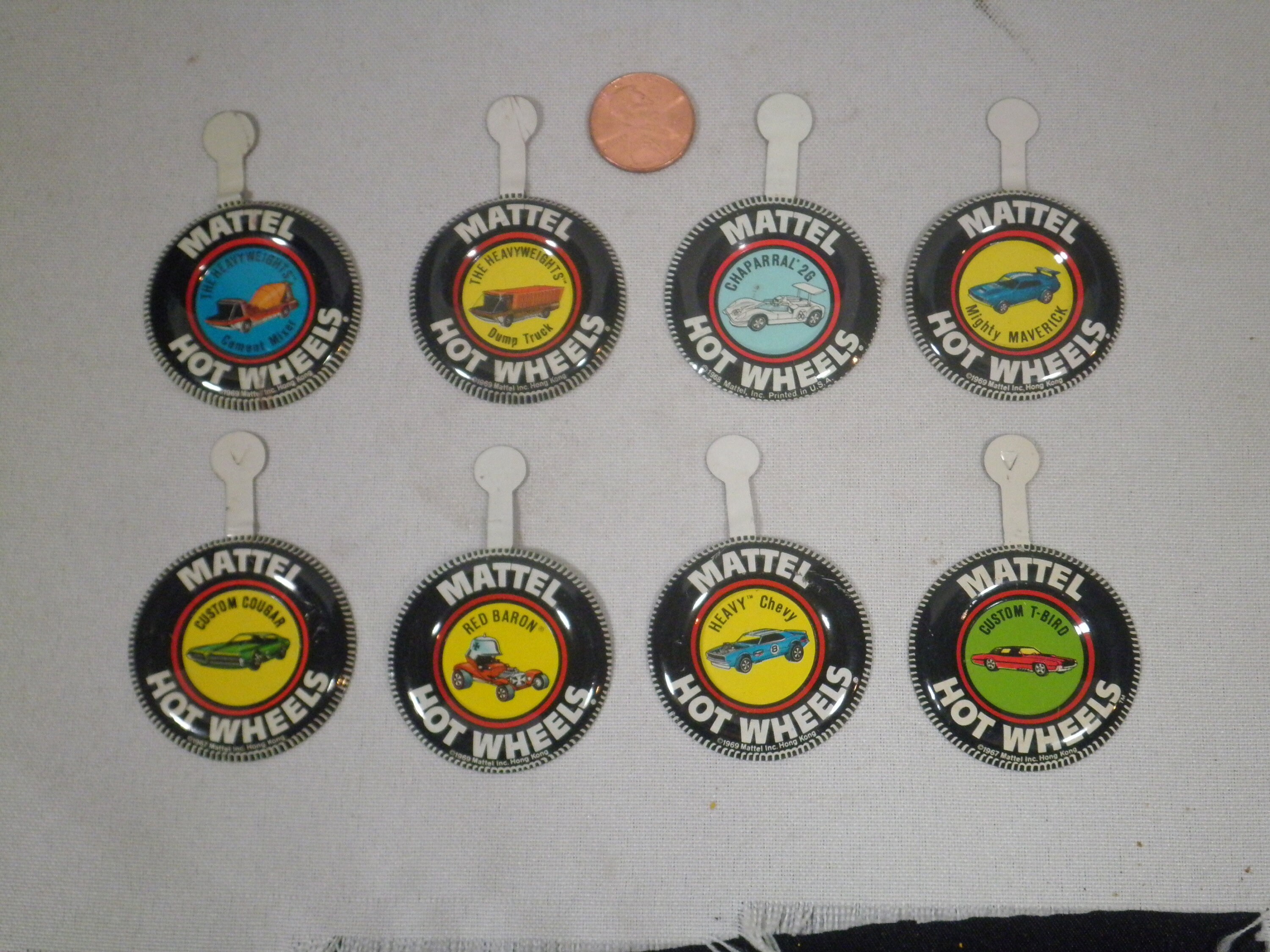 Mattel Hot Wheels 1960's Red Line Badges Buttons Pinbacks Selection ...