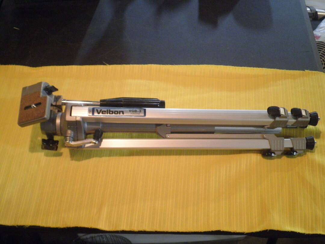 Vintage Velbon VGB-3 Aluminum Tripod With Pan-tilt Head - Etsy