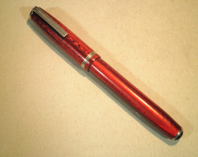 Vintage Esterbrook Red Marbled Fountain Pen - Etsy
