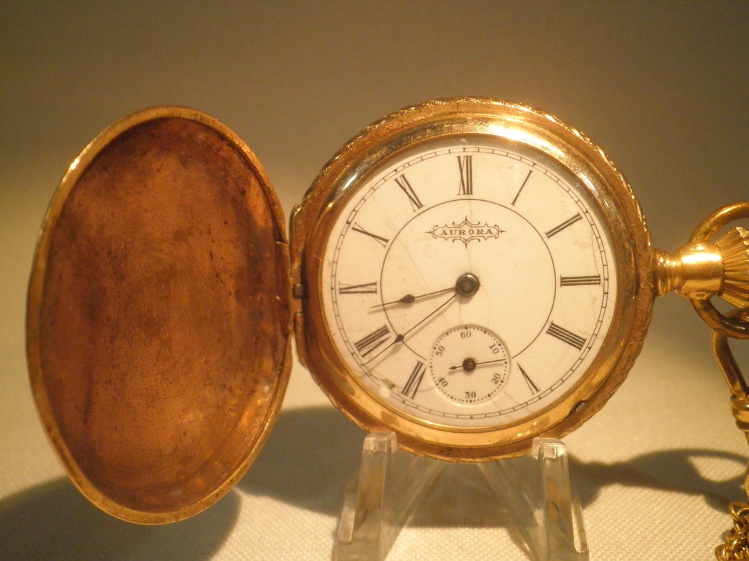 Antique 1885 Aurora Pocket Watch Aurora Watch Co. Serial 38256 Works - Etsy