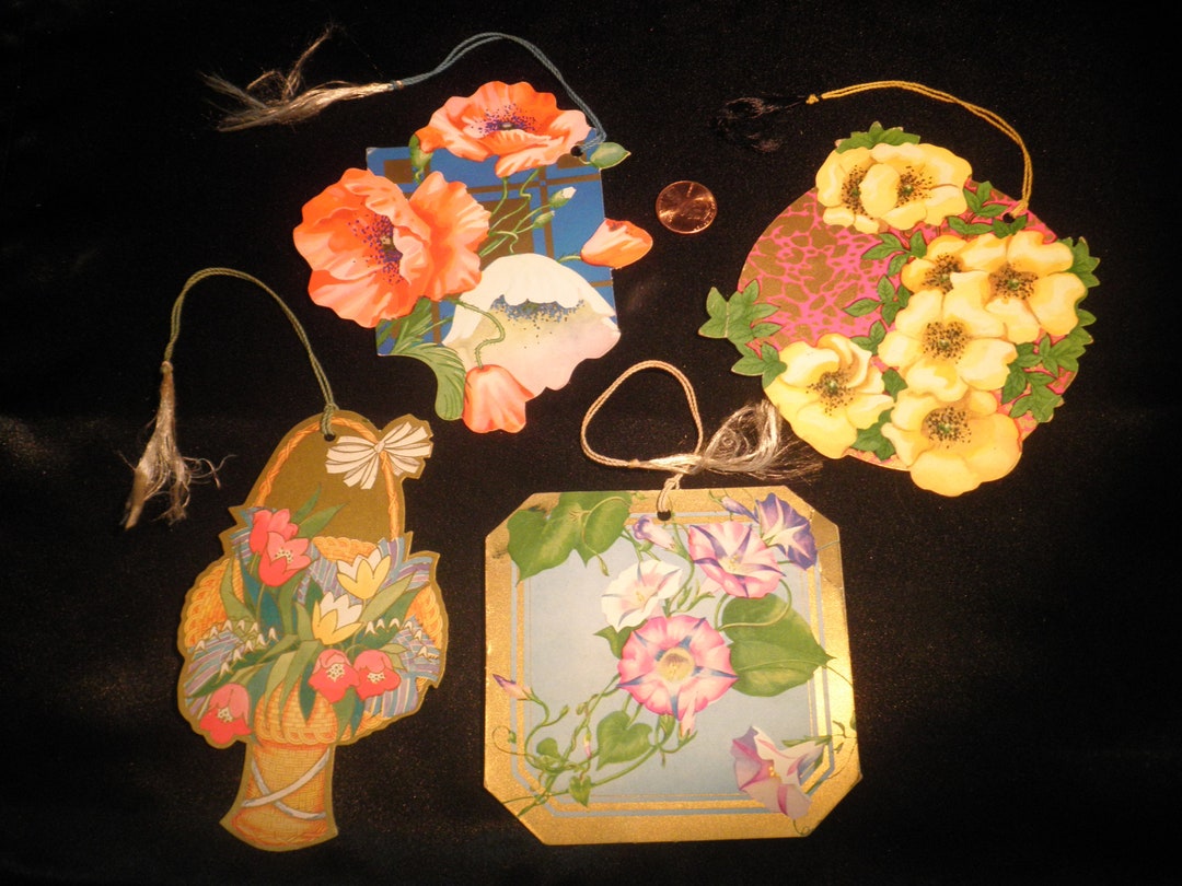 1920's Bridge Tally Score Cards - Floral Set of 4 - Etsy