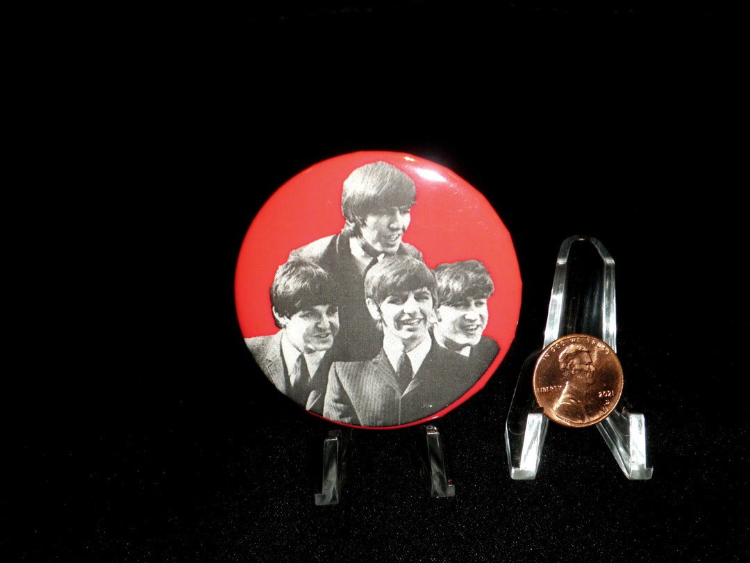 Vintage Beatles 1964 Red Pin-back Button - Etsy