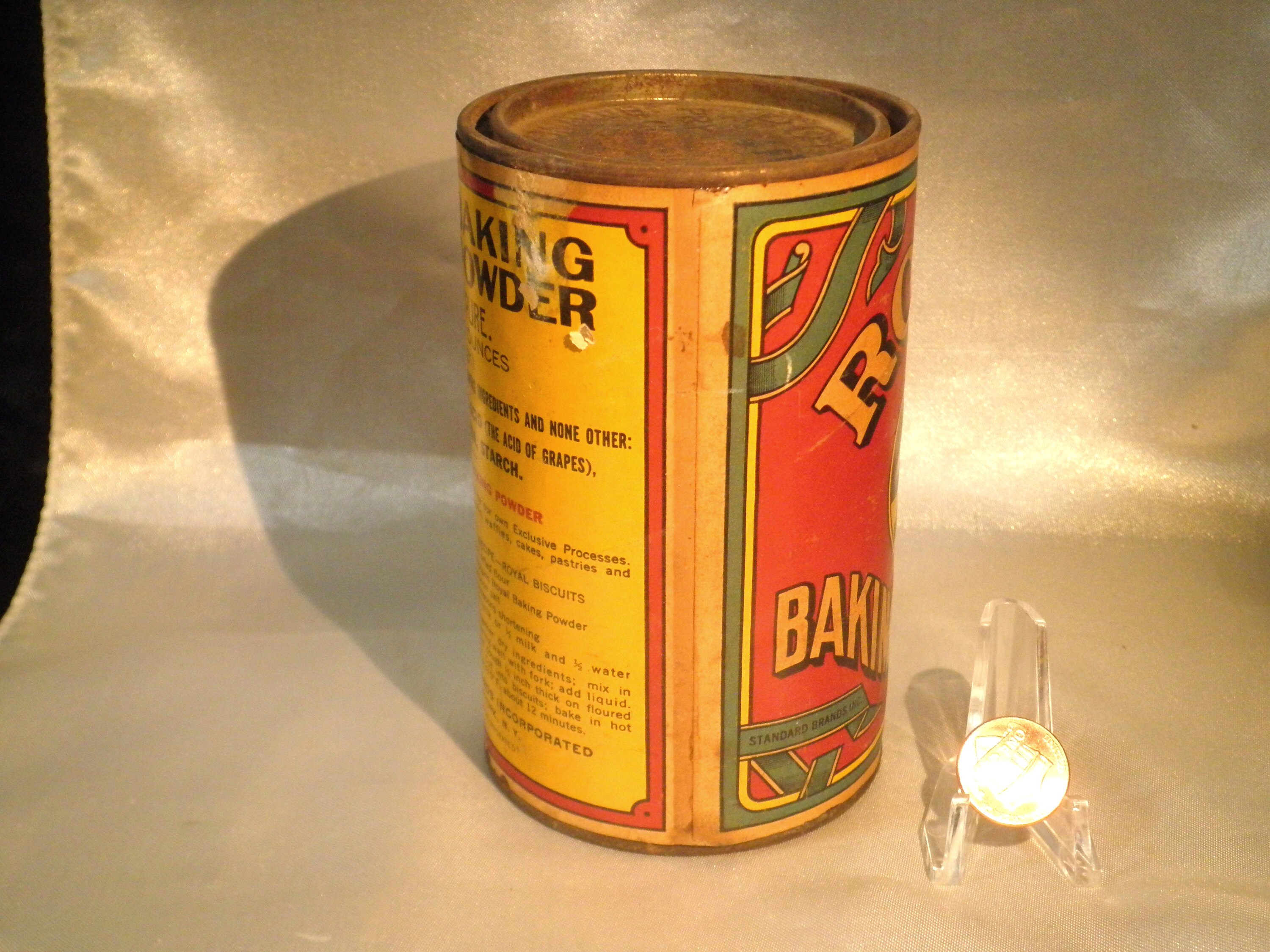 Vintage Royal Baking Powder 12oz Tin Half-full | Etsy