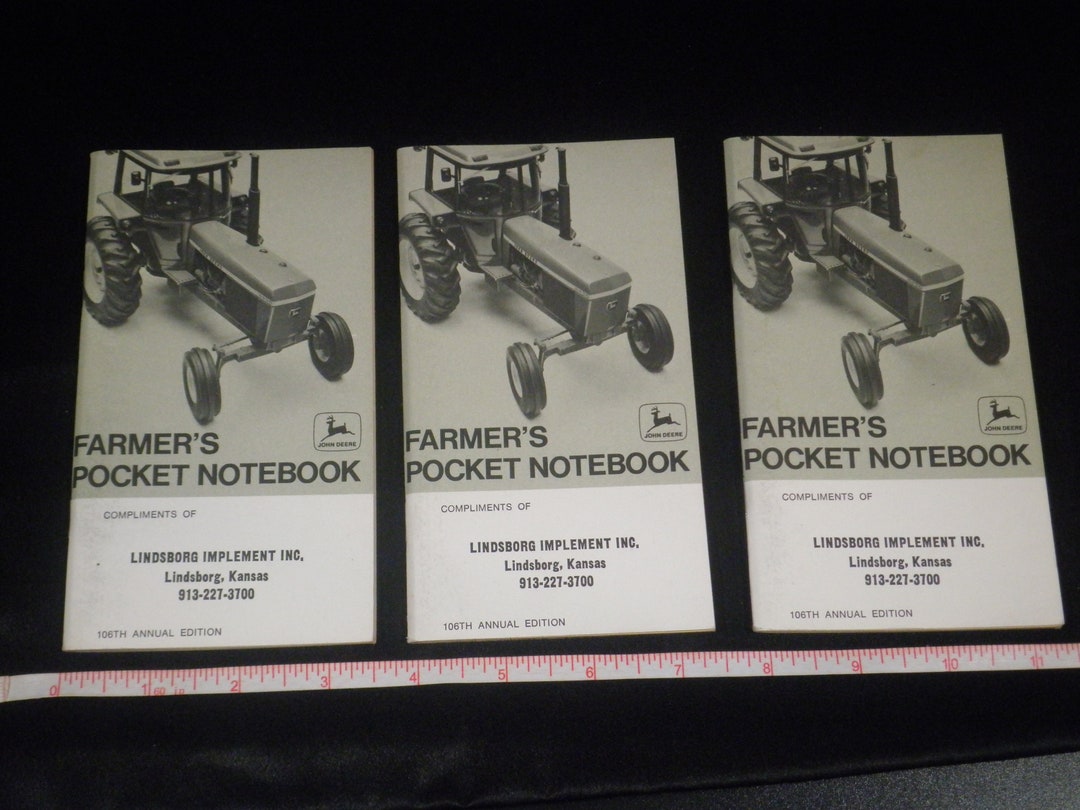 1972 John Deere Farmers Pocket Notebook Unused - Etsy