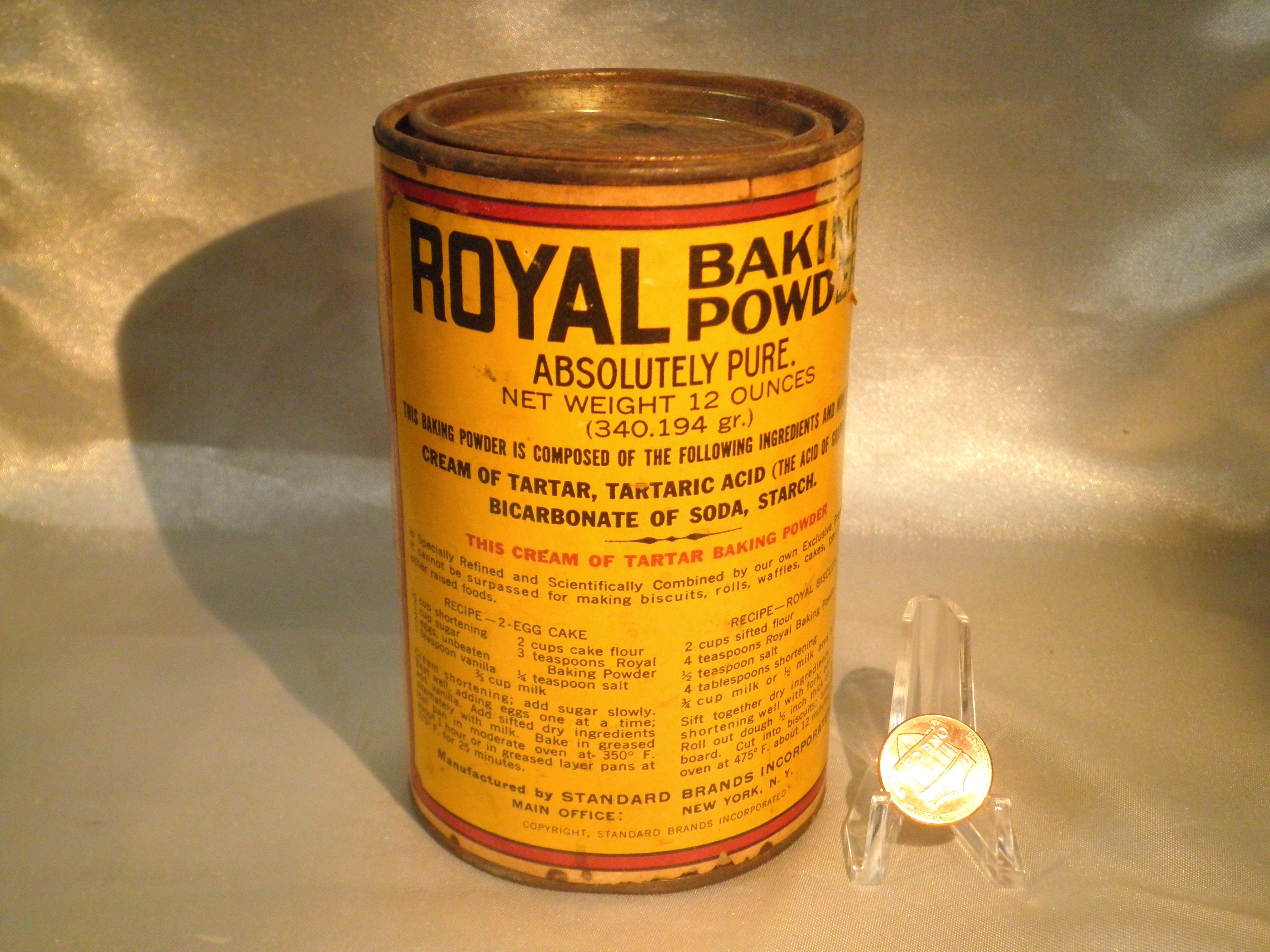 Vintage Royal Baking Powder 12oz Tin Half-full | Etsy