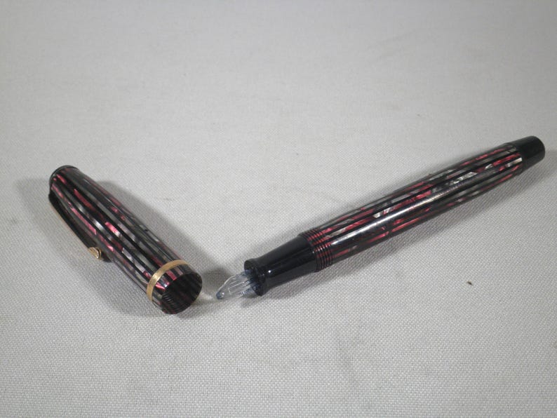 Wearever Pacemaker Red & Bronze Striated Fountain Pen - No Nib - Etsy