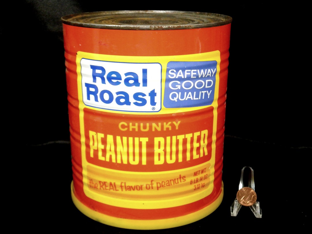 Safeway Real Roast Peanut Butter Tin - Rare 6 Lb 14 Oz Size - 1976 - Etsy
