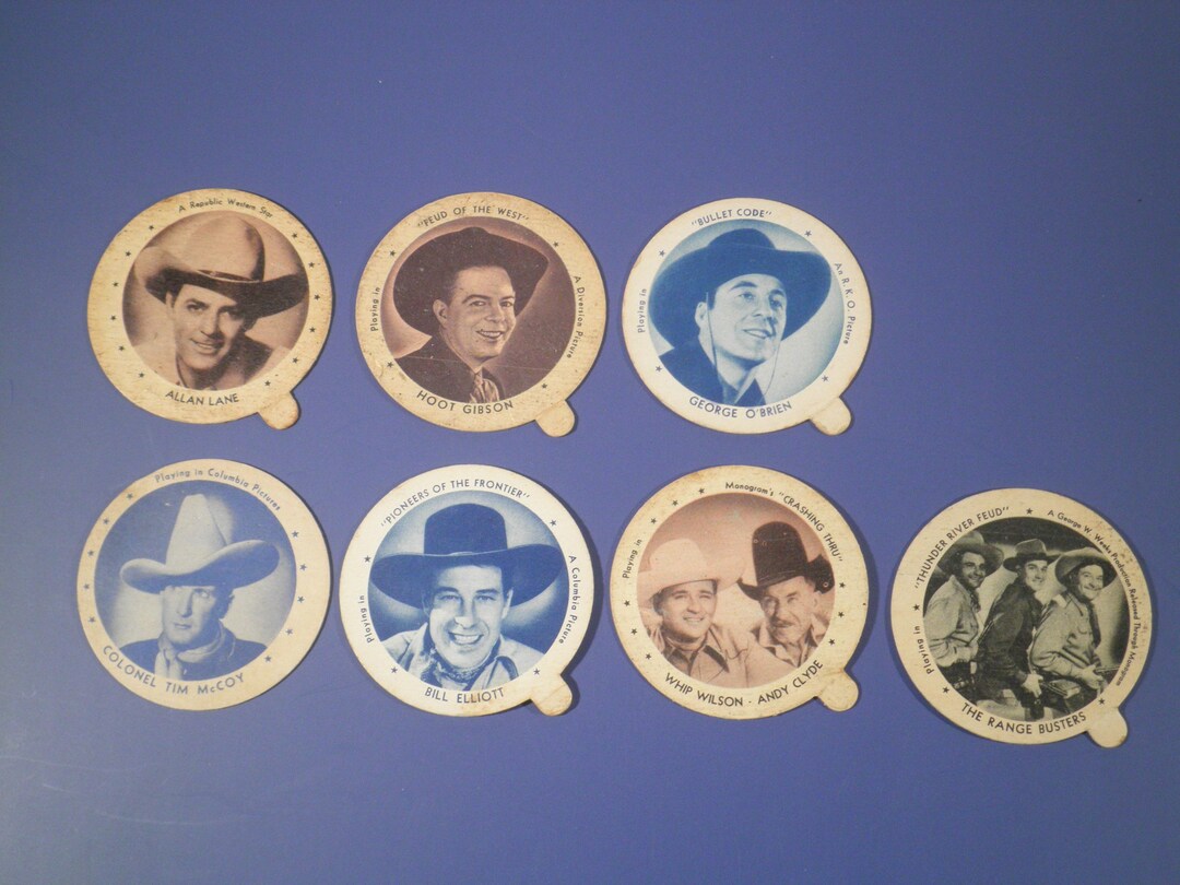 Vintage Dixie Breyers Ice Cream Lids - Cowboys - Selection Group - Etsy
