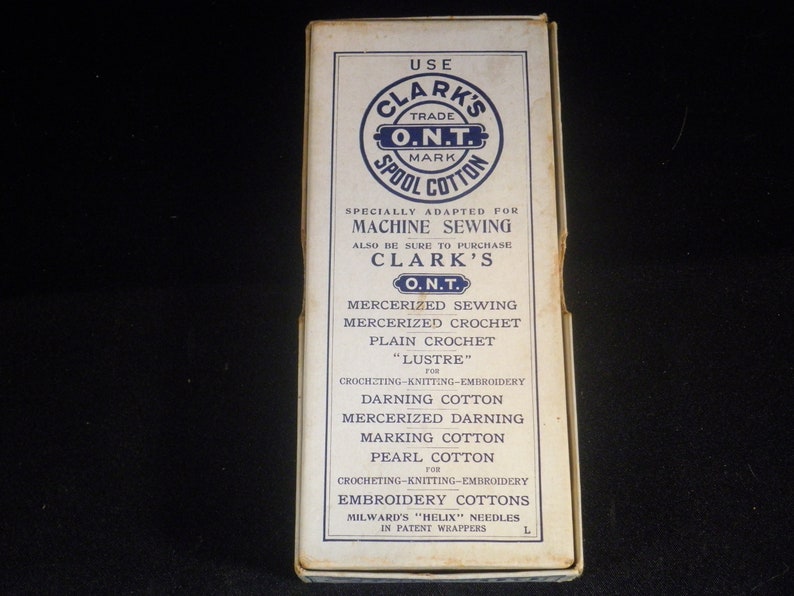 Vintage Clark Thread Co. Thread Spool Box - Etsy