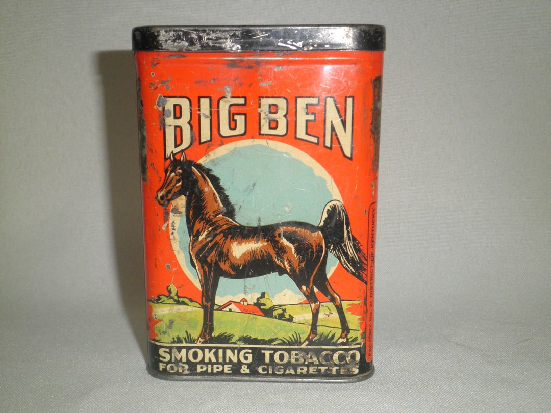 Vintage Big Ben Smoking Tobacco Tin Can Horse - Etsy