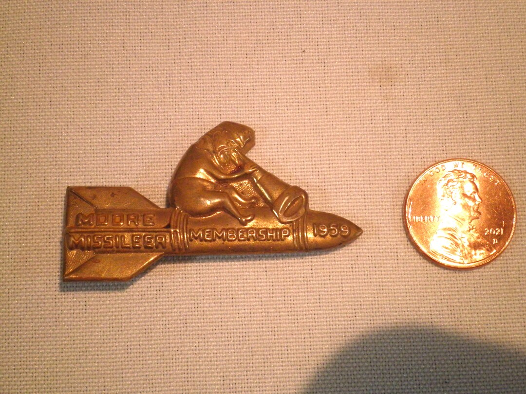 Vintage 1959 Moore Missileer Membership Pin - Etsy