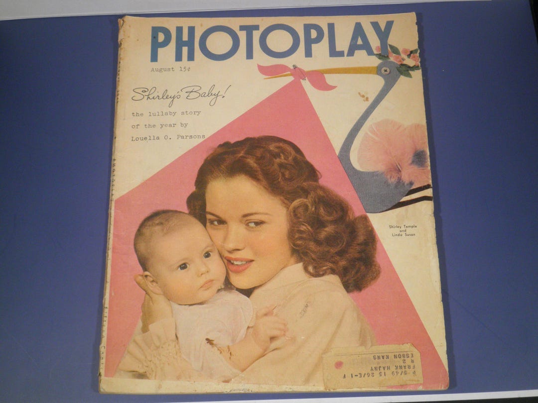 Photoplay Magazine August 1948 Shirley Temple and Linda Susan - Etsy