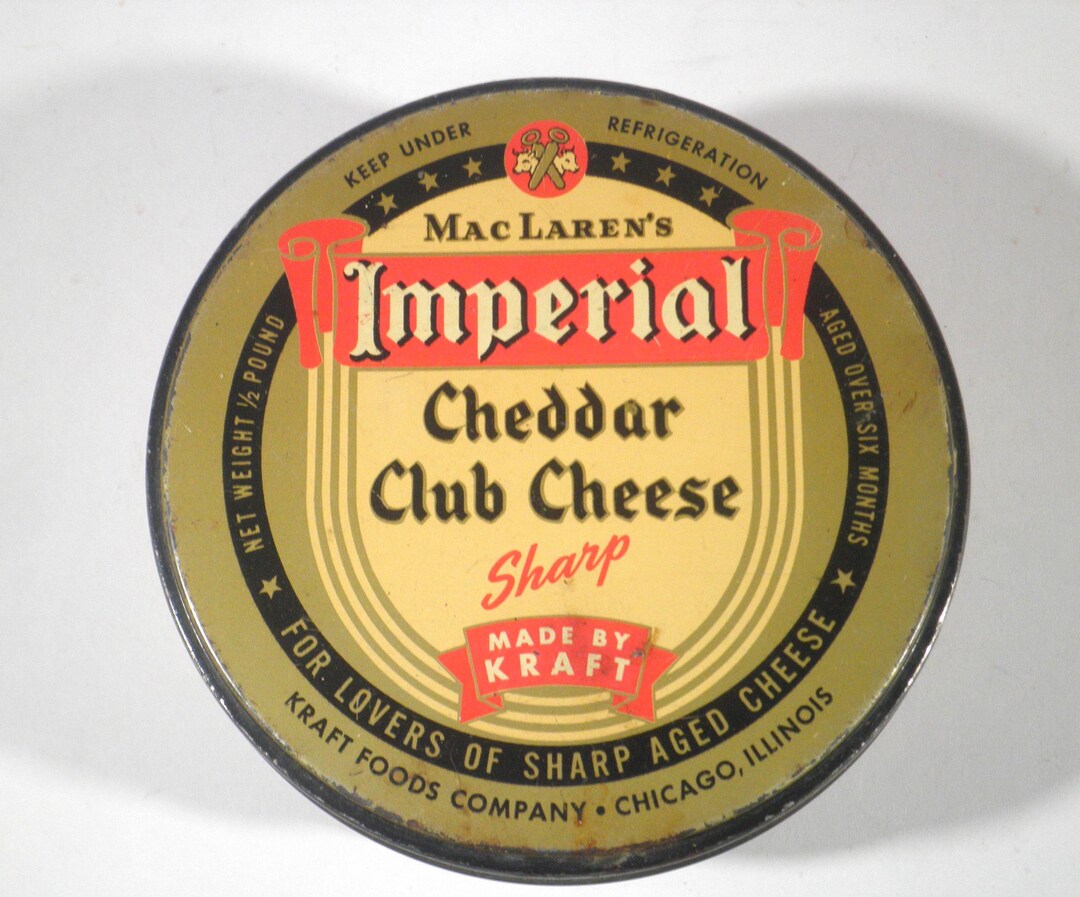 Vintage Maclaren's Imperial Cheddar Club Cheese Tin Can - Etsy