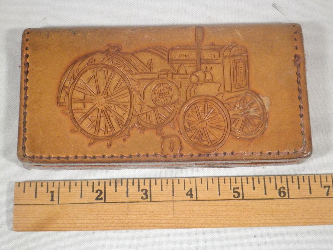 Vintage John Deere Hand-tooled Leather Check-book Waller Holder - Etsy