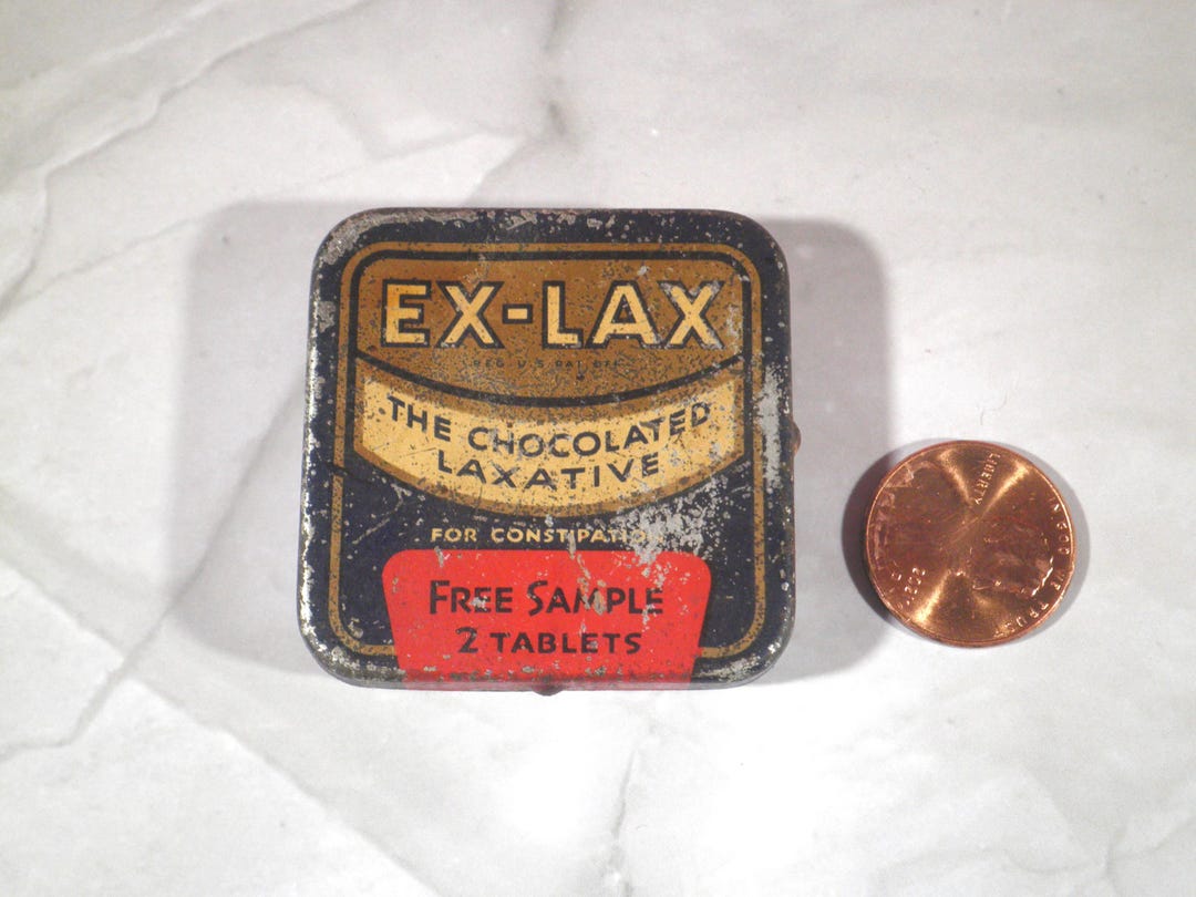 Vintage EX-LAX Chocolate Laxative Free Sample Tin - Etsy