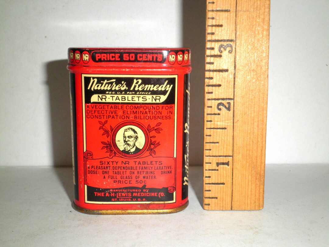 Vintage Tin Nature's Remedy Nr-tablets - the A H Lewis Medicine Co. - Etsy