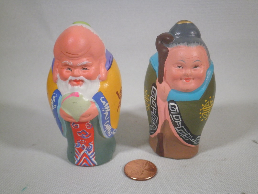 Vintage Chinese Wuxi Clay Figurines - Man & Woman - Etsy