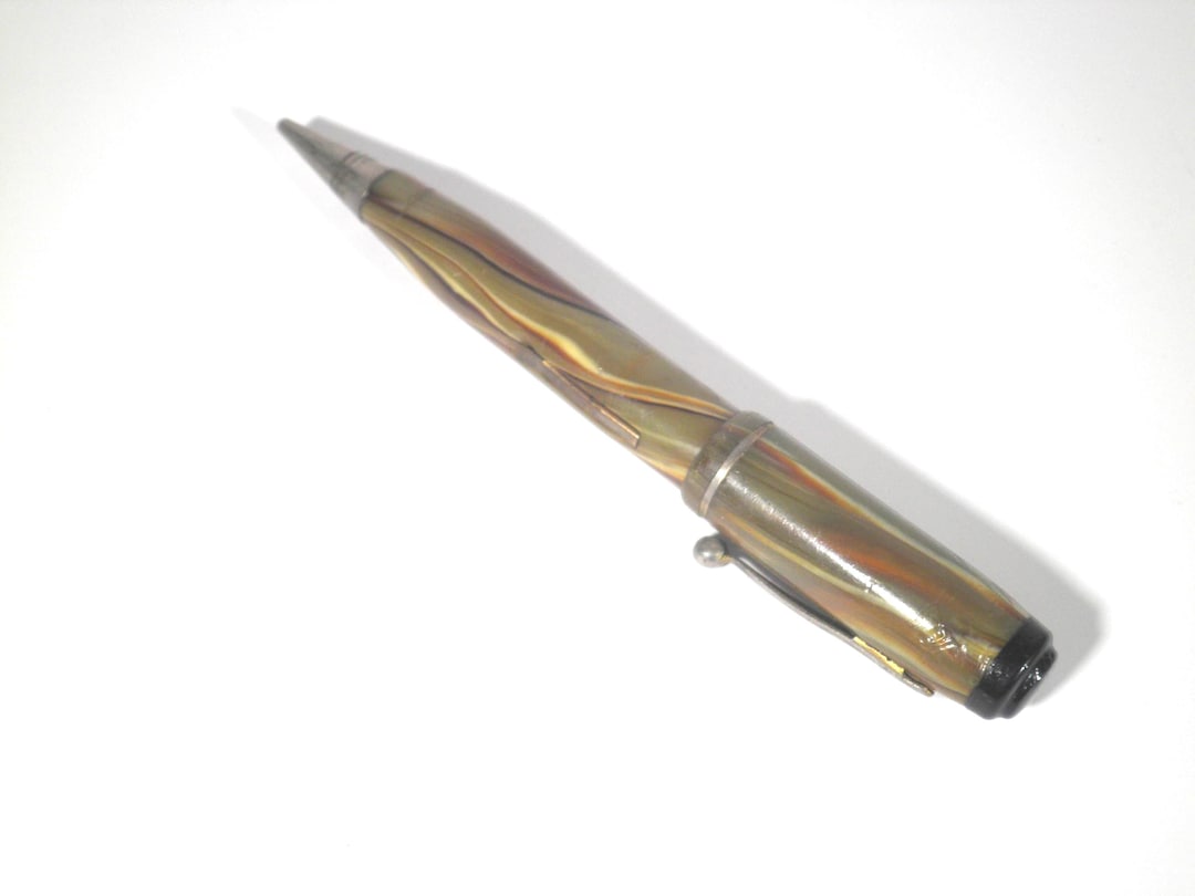 Welsh Green White Brown Swirl Celluloid Fountain Pen Vintage - Etsy
