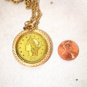 Bicentennial 1776 Twenty D Gold-tone Coin Medallion Pendant Necklace - Etsy