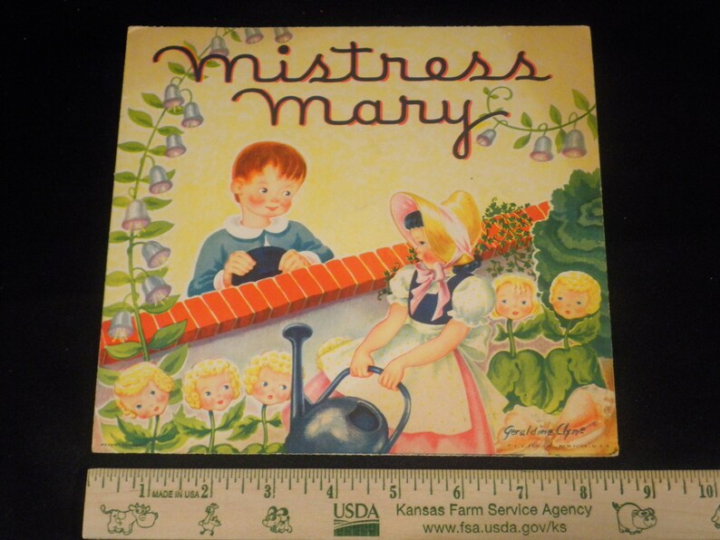 1930's Mistress Mary, Quite Contrary, Pop-up Book, by Geraldine Clyne ...