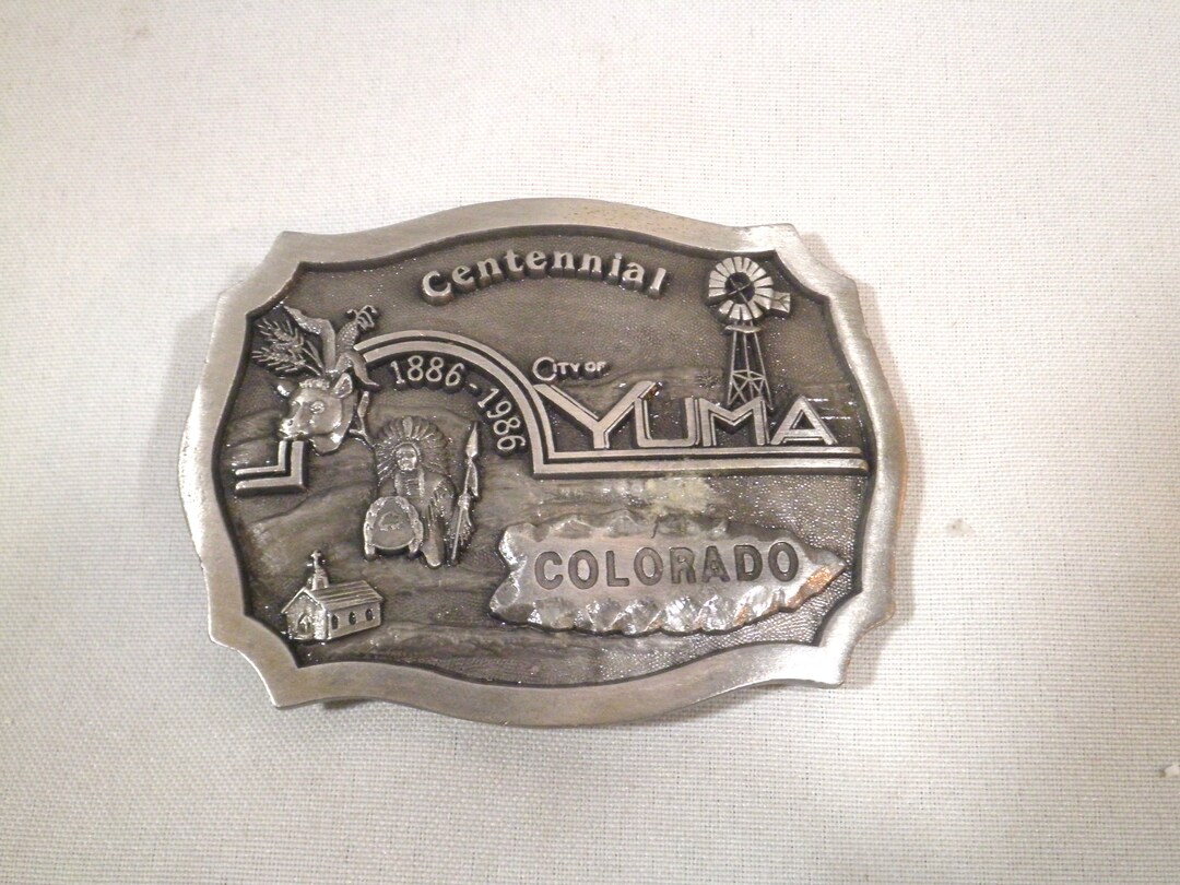 Belt Buckle Yuma, Colorado 1986 Centennial - Etsy