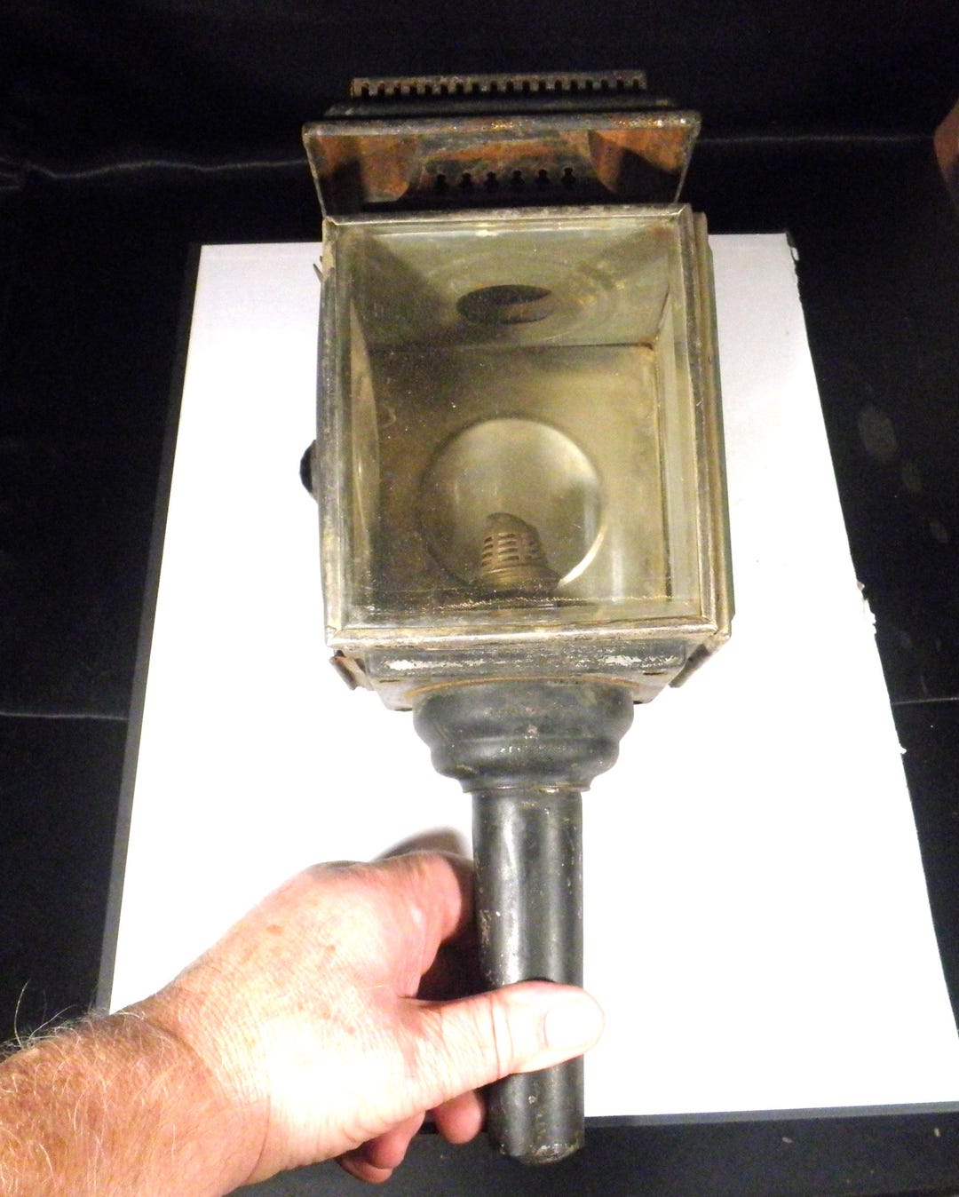 Large Antique Carriage Automobile Lantern Oil Lamp - Etsy