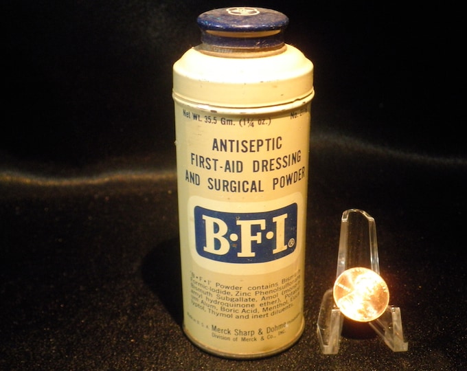 Vintage BFI Antiseptic First Aid Dressing and Surgical Powder Medicine ...