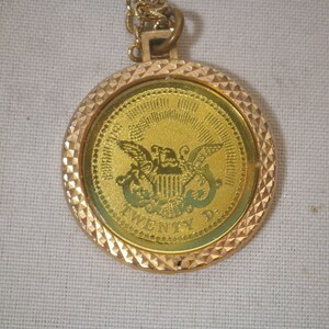 Bicentennial 1776 Twenty D Gold-tone Coin Medallion Pendant Necklace - Etsy