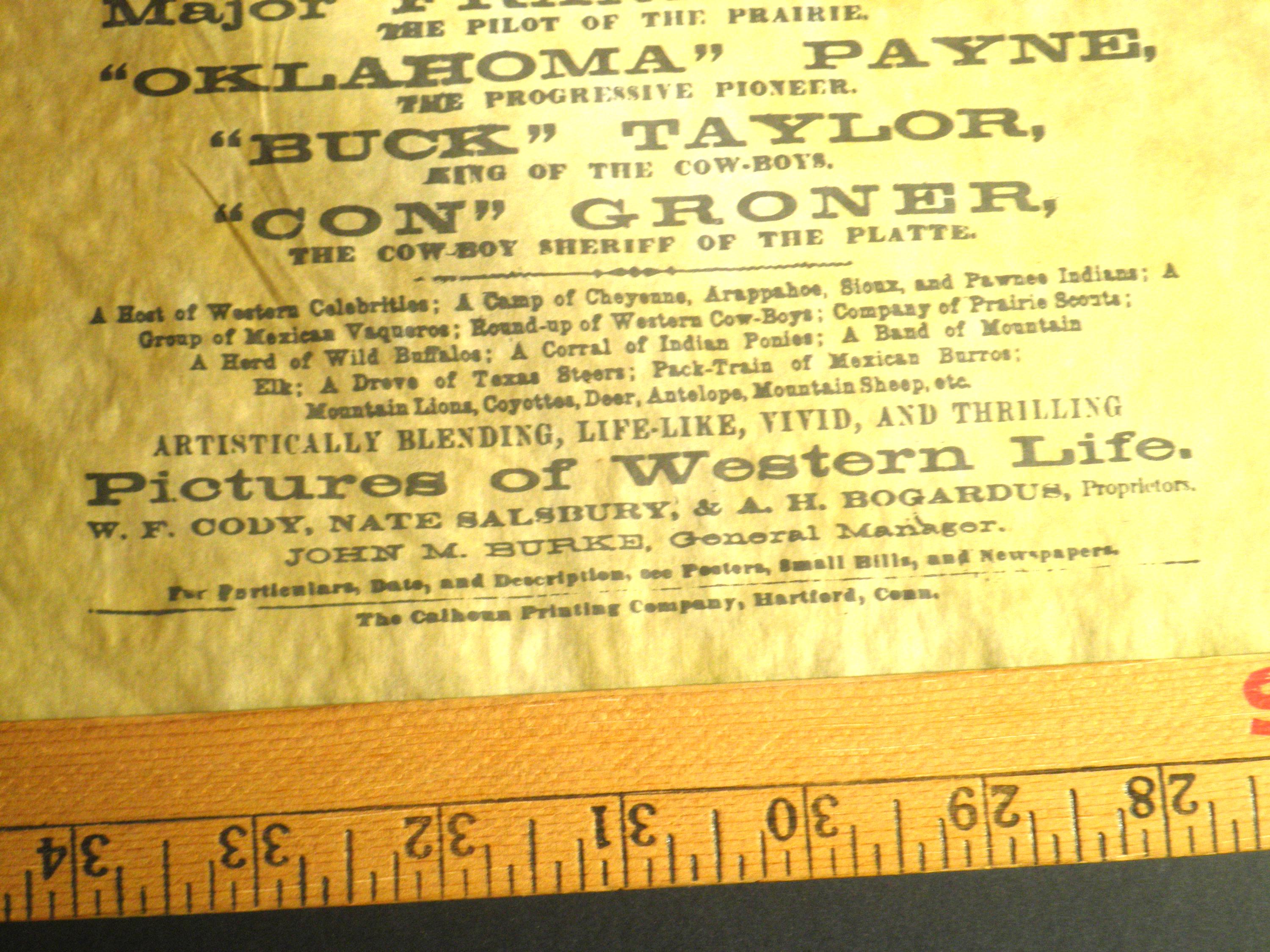 Antique 1880's Buffalo Bill Wild West Show Flyer - Etsy