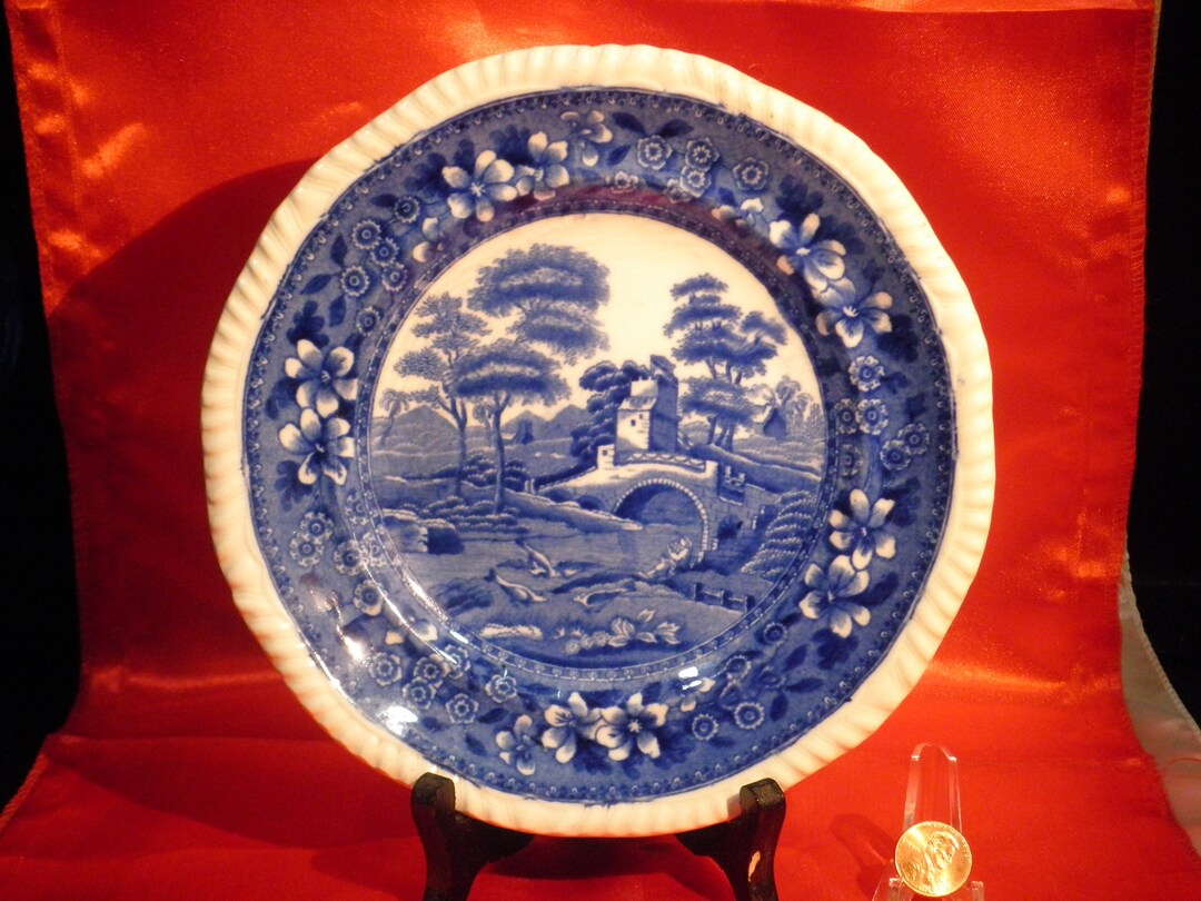 Copeland's Spode Flow Blue Tower 7 1/2 Inch Plate - Etsy