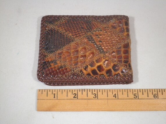 Genuine Snakeskin Leather Men's Folding Wallet Billfo… - Gem