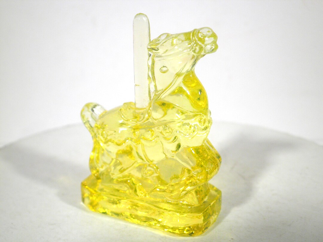 Vintage Boyd Art Glass Vaseline Uranium Small Carousel Horse - Etsy